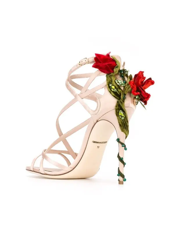 Dolce & Gabbana Climbing Rose Sandals