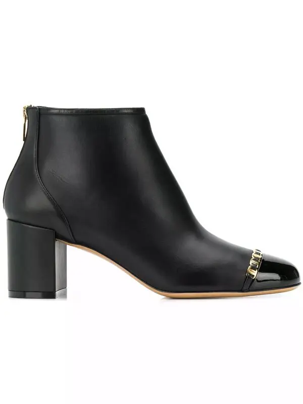 FERRAGAMO Vara Chain Ankle Boots