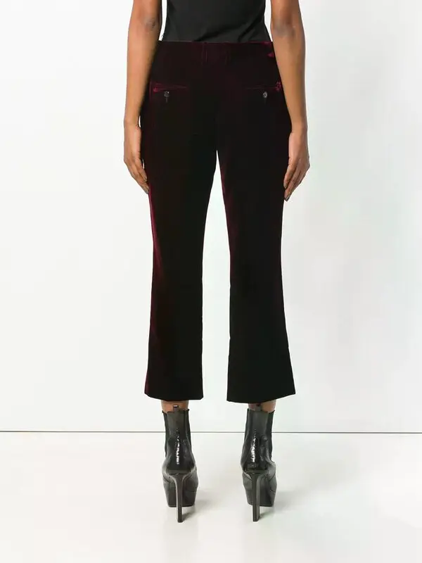 Saint Laurent Velvet Cropped Trousers