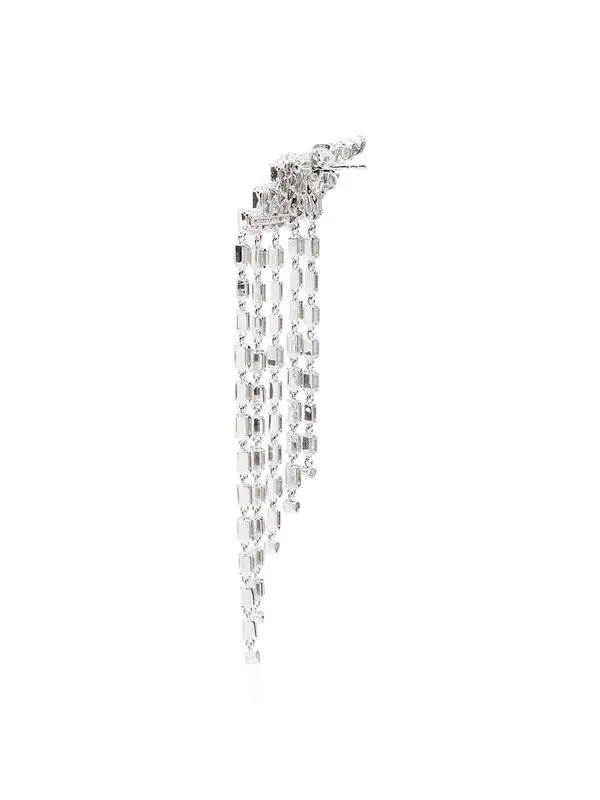 SUZANNE KALAN 18kt Fireworks Diamond Fringe Drop Earrings - Silver