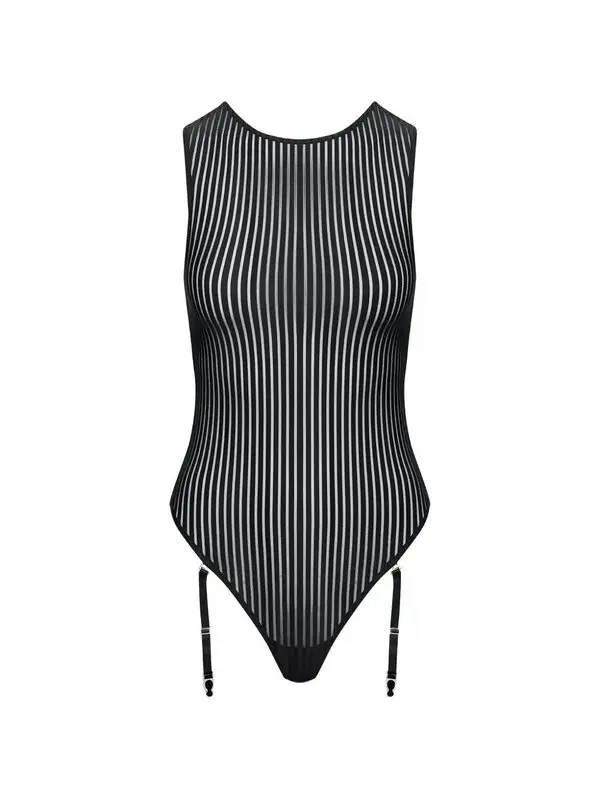 MAISON CLOSE Striped Bodysuit