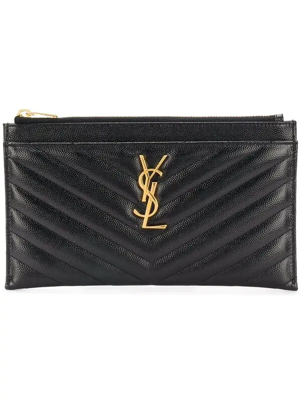 Saint Laurent Monogram Matelassé Quilted Clutch