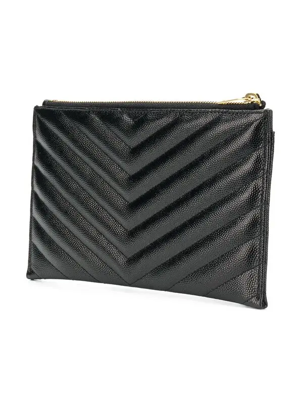 Saint Laurent Monogram Matelassé Quilted Clutch