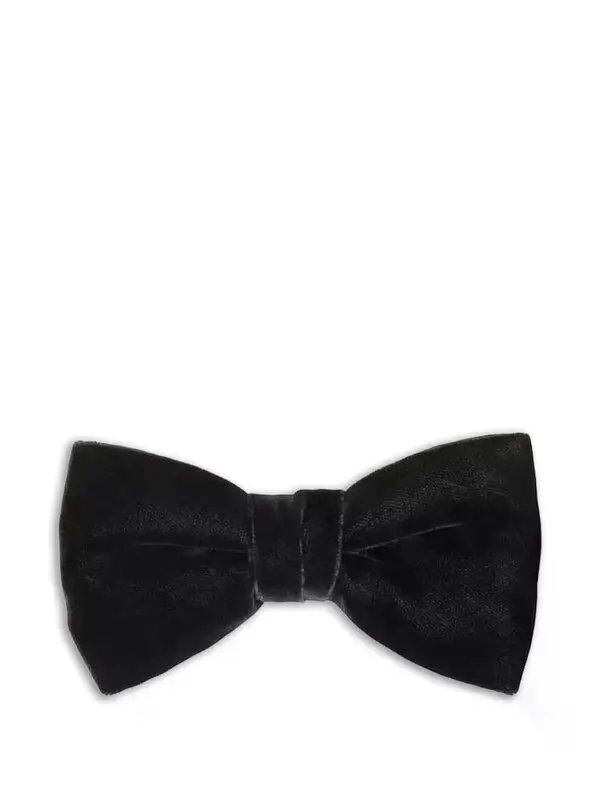 Saint Laurent Velvet Bow Tie - Black