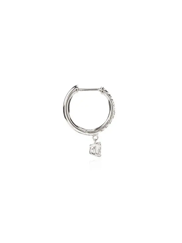 ANITA KO 18kt Diamond Hoop Earring - Silver