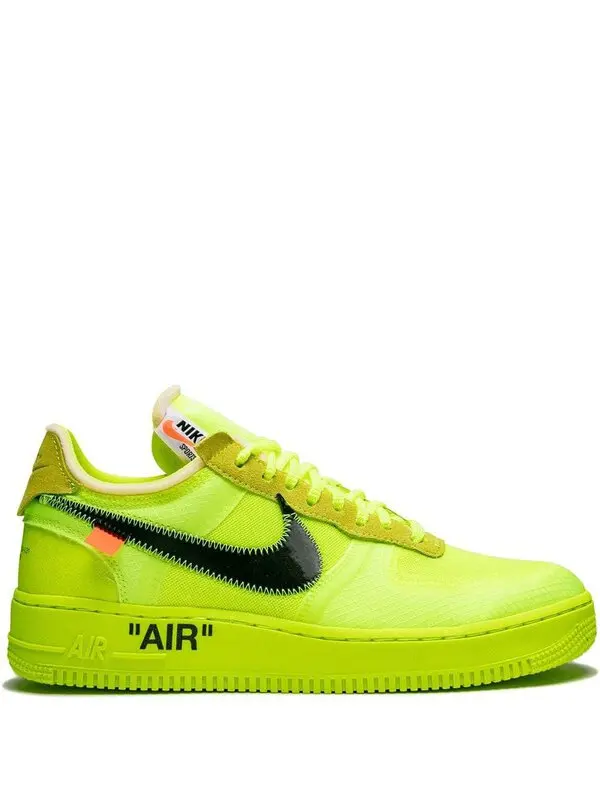 Nike X Off White The : Air Force 1 Low Volt Sneakers - Green