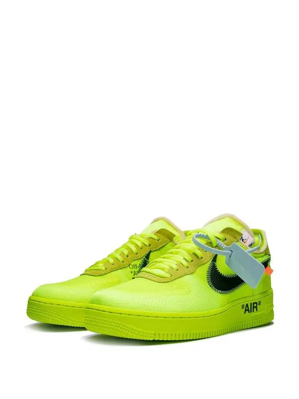 Nike X Off White The : Air Force 1 Low Volt Sneakers - Green