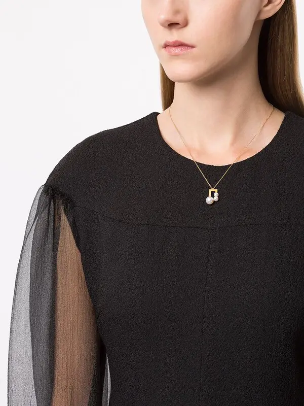 TASAKI 18kt Yellow Akoya Pearl Pendant Necklace - Gold