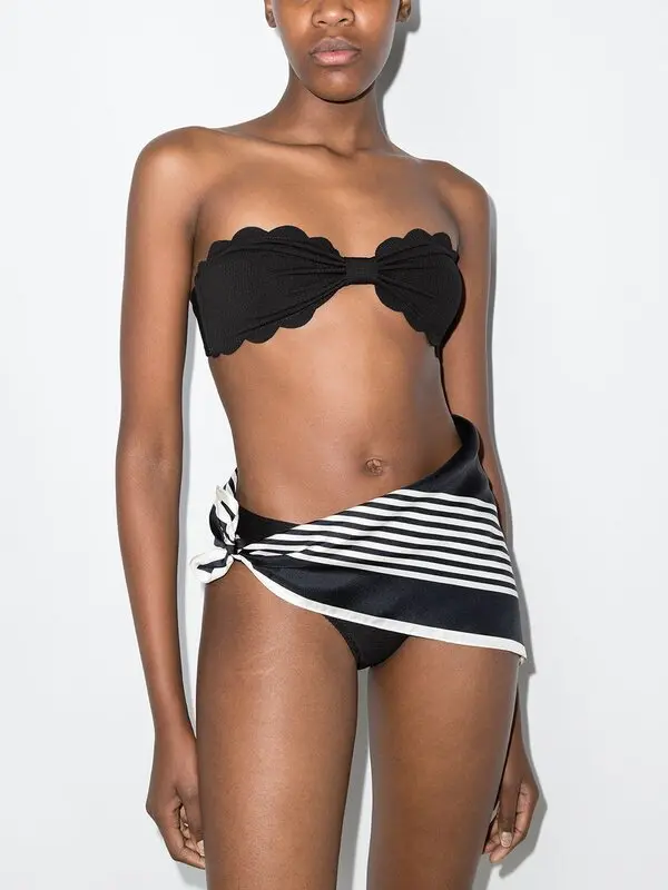 Marysia Antibes Scalloped-edge Bikini Top - Black