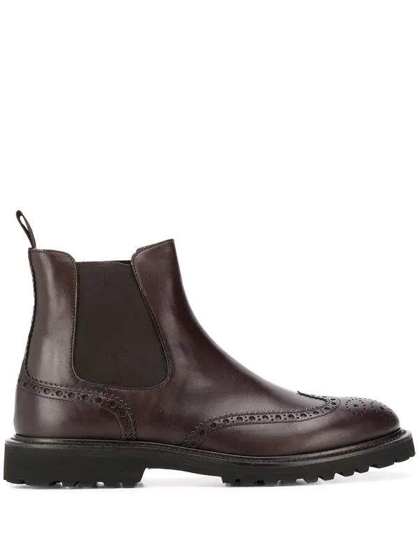 SCAROSSO Leather Ankle Boots