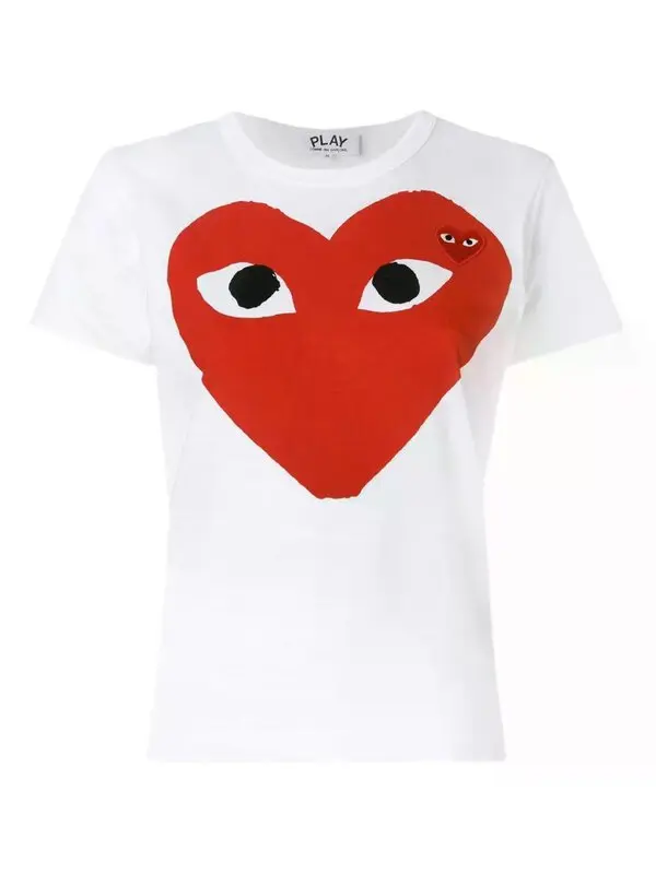 Play Comme Des Garcon Heart Eyes T-shirt - White