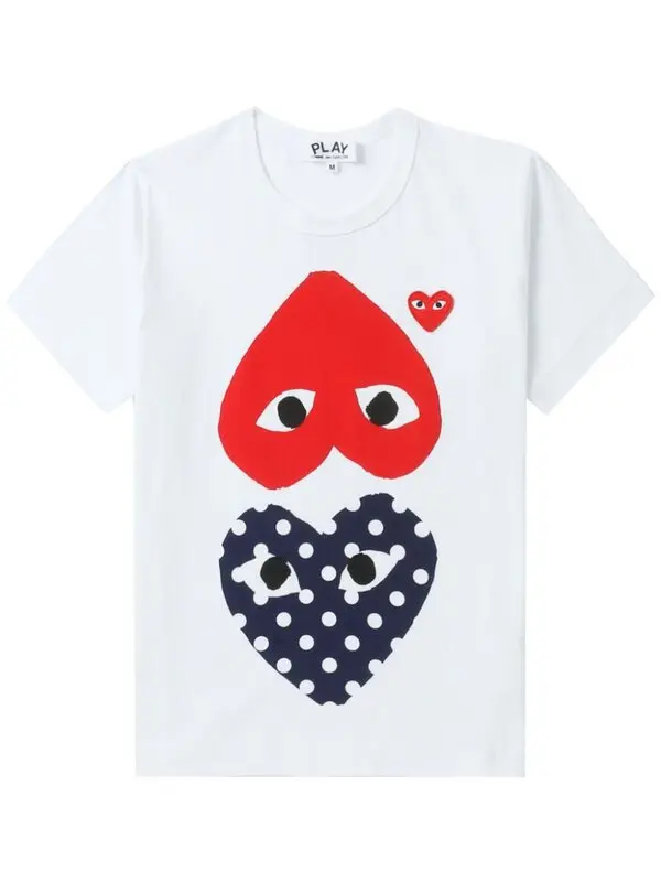 Play Comme Des Garcon Logo-print Cotton T-shirt - White