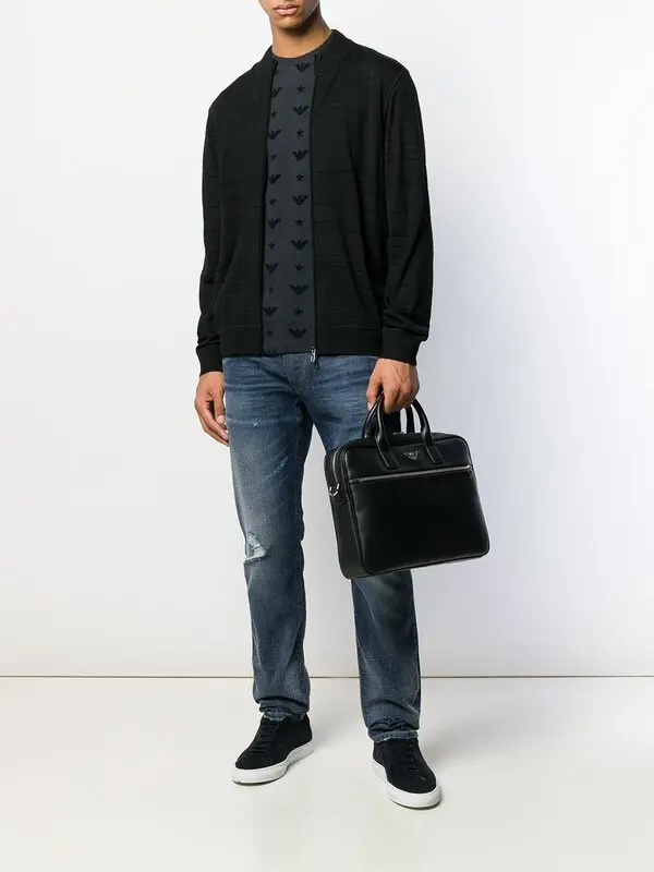 Emporio Armani Logo Plaque Briefcase