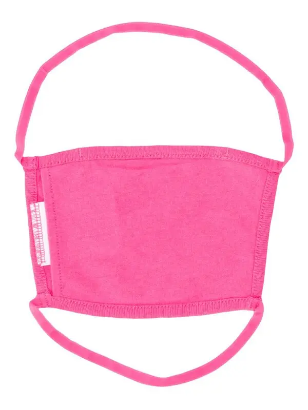 Off-White Striped Print Face Mask - Pink