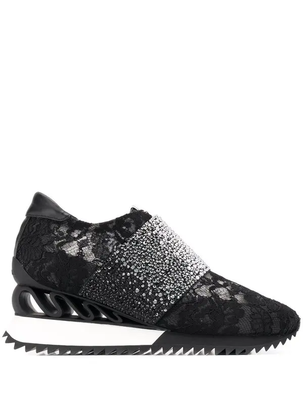 LE SILLA Rhinestone Embellished Sneakers
