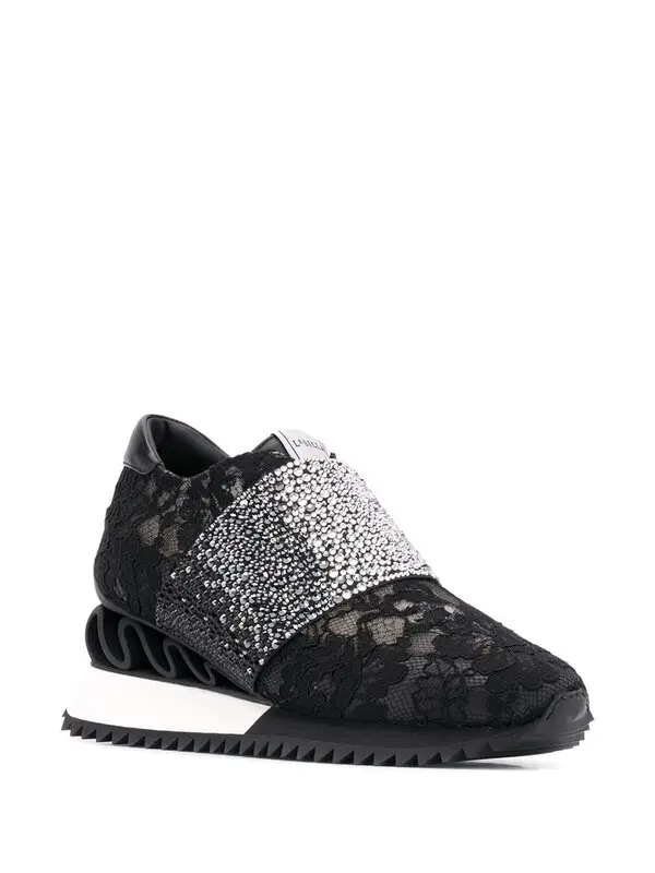 LE SILLA Rhinestone Embellished Sneakers