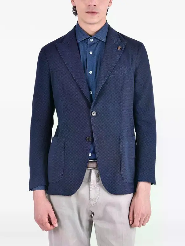 GABRIELE PASINI Classic Fitted Blazer - Blue