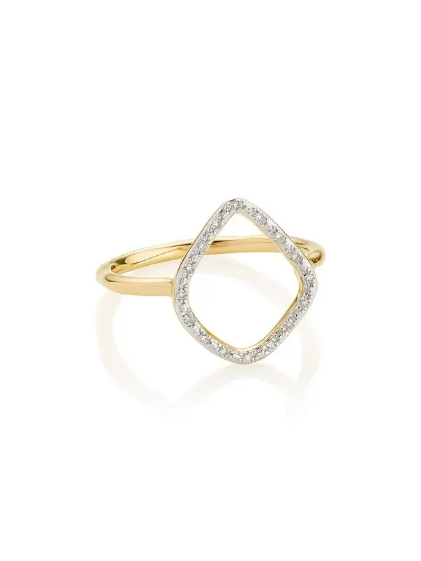 Monica Vinader Riva Diamond Hoop Ring - Gold