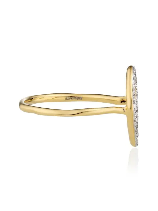 Monica Vinader Riva Diamond Hoop Ring - Gold