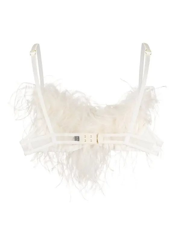 GILDA & PEARL Feather-detail Esme Bra