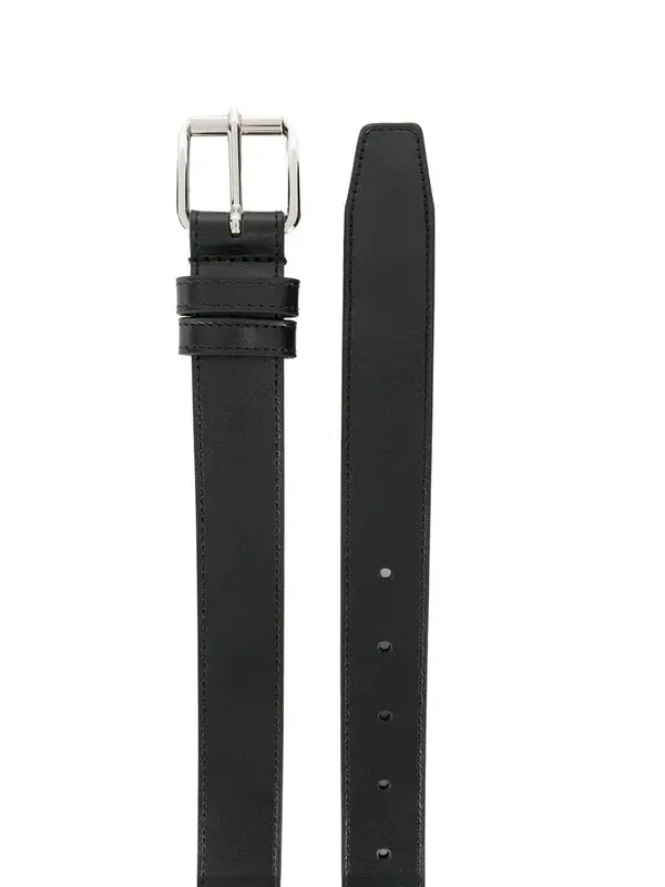 Comme Des Garçons Square-tip Leather Belt - Black