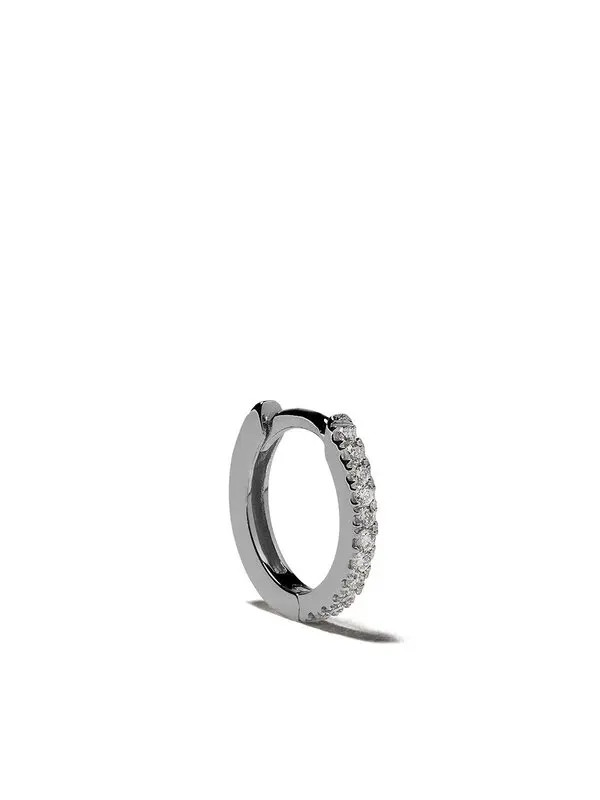 WE BY WHITEBIRD 18kt Diamond Margot Medium Single Hoop Earring - Silver