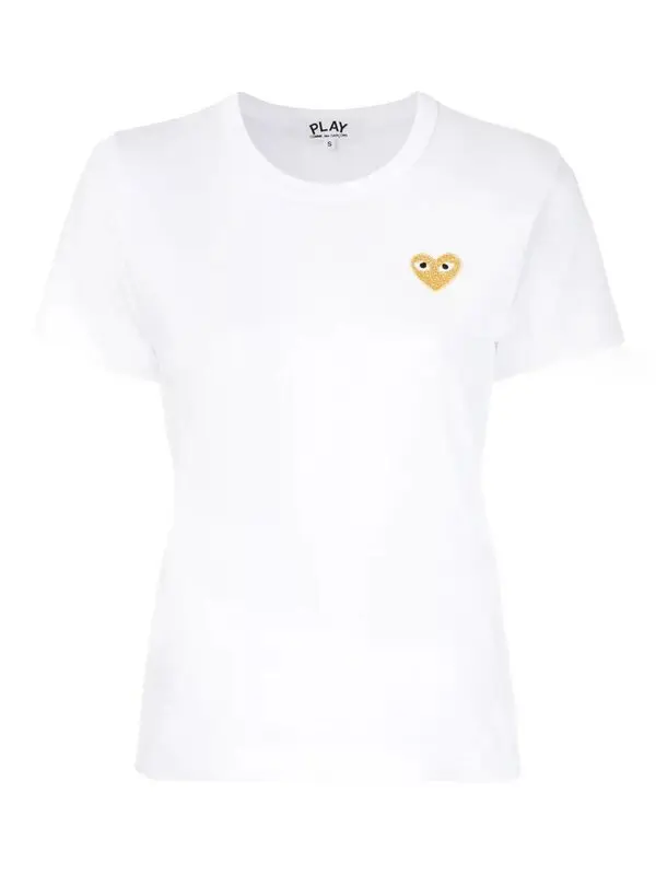 Play Comme Des Garcon Heart Appliqué T-shirt