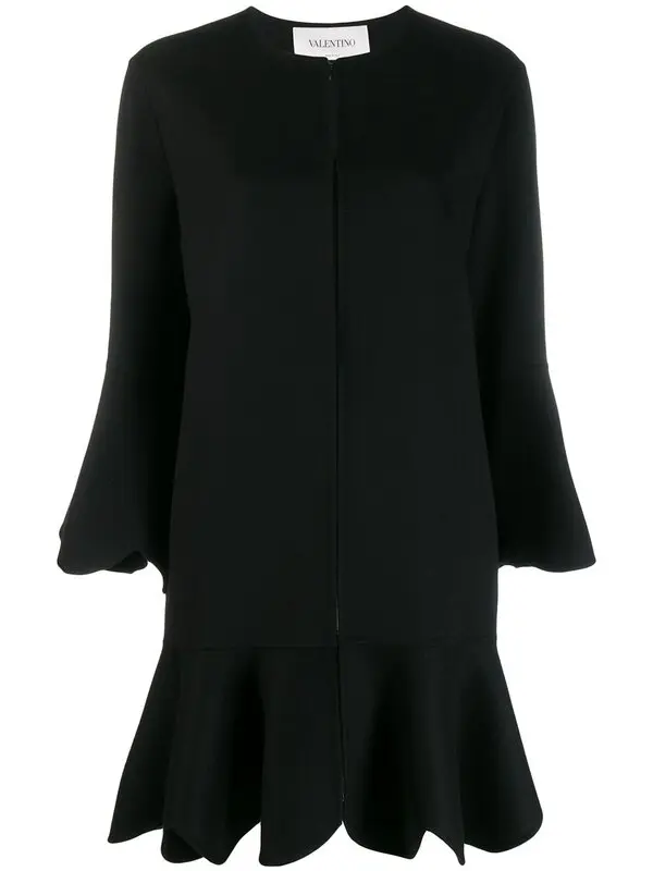 Valentino Garavani Flared Scalloped Coat