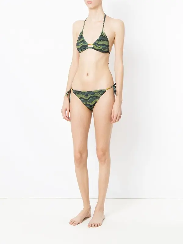 AMIR SLAMA Wave Print Bikini Set