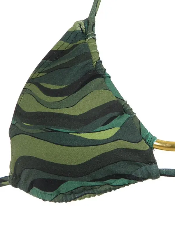 AMIR SLAMA Wave Print Bikini Set