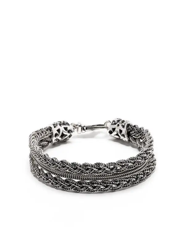 Emanuele Bicocchi Braided Chain Bracelet - Silver