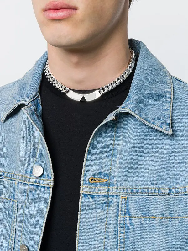 COUP DE COEUR Pyramid Tag Collar Necklace