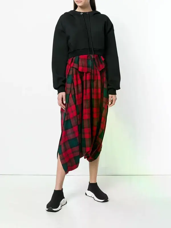 Comme Des Garçons Tartan Drop-crotch Trousers