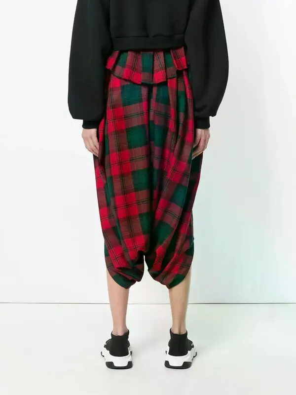 Comme Des Garçons Tartan Drop-crotch Trousers