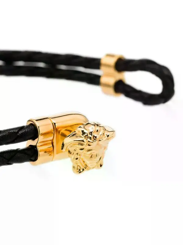 Versace La Medusa Leather Bracelet - Gold