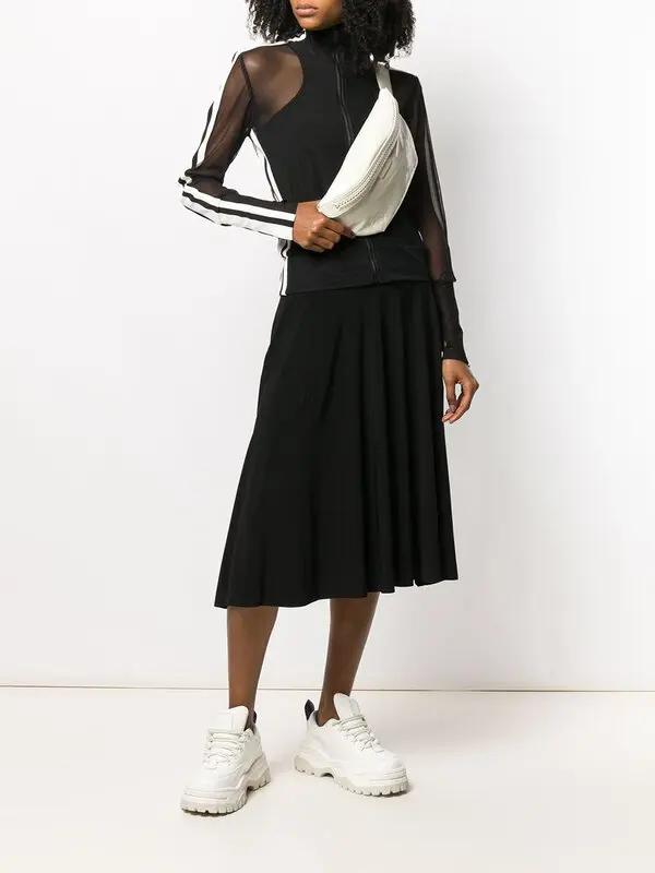 Norma Kamali Flared Midi Skirt - Black