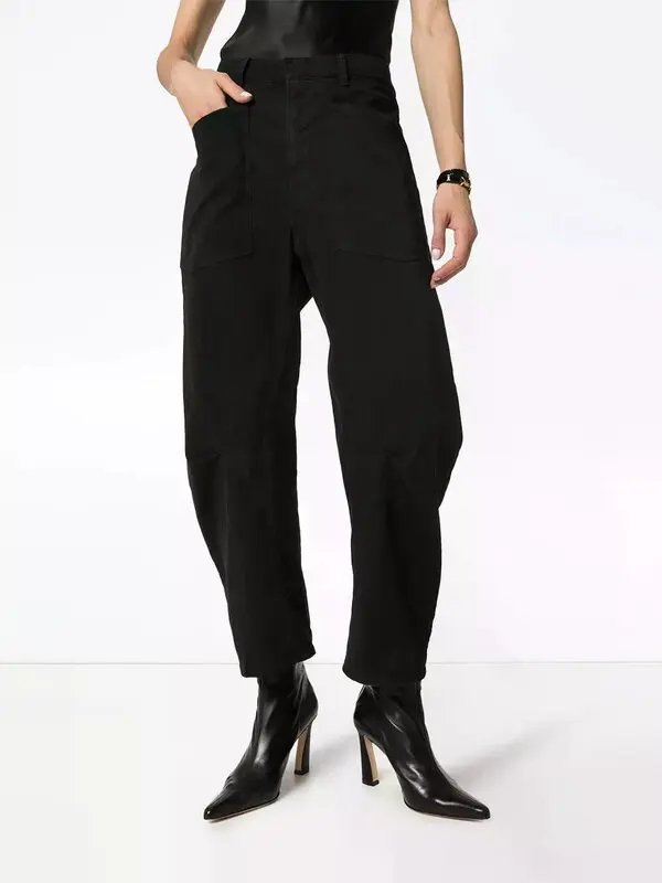 NILI LOTAN Shon Curved Balloon-leg Trousers