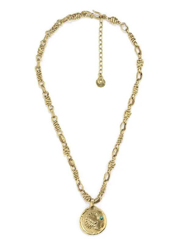 GOOSSENS Talisman Scorpio Medallion Necklace - Gold