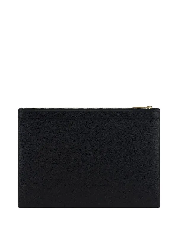 Thom Browne Small Leather Clutch - Black