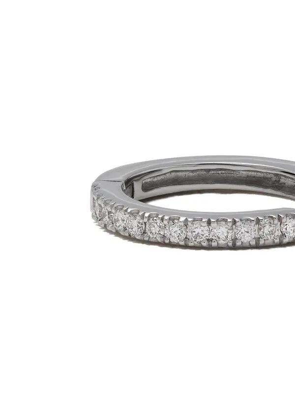 WE BY WHITEBIRD 18kt Diamond Margot Large Hoop Single Earring - Silver