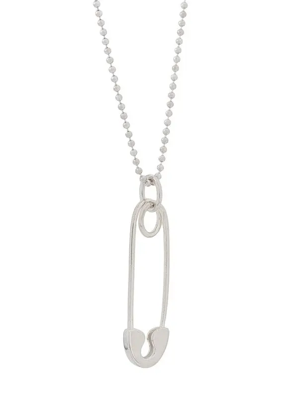 TRUE ROCKS Medium Safety Pin Pendant Necklace - Silver