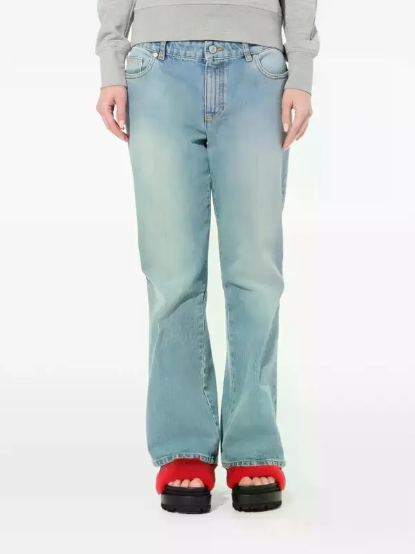 Alexander McQueen Flared Leg Jeans - Blue