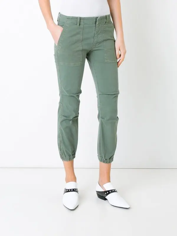 NILI LOTAN Cropped Trousers - Green