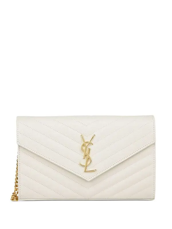 Saint Laurent Cassandre Wallet-on-chain - Neutrals