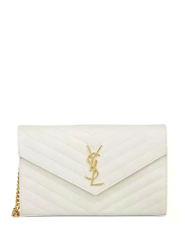 Saint Laurent Cassandre Wallet-on-chain - Neutrals