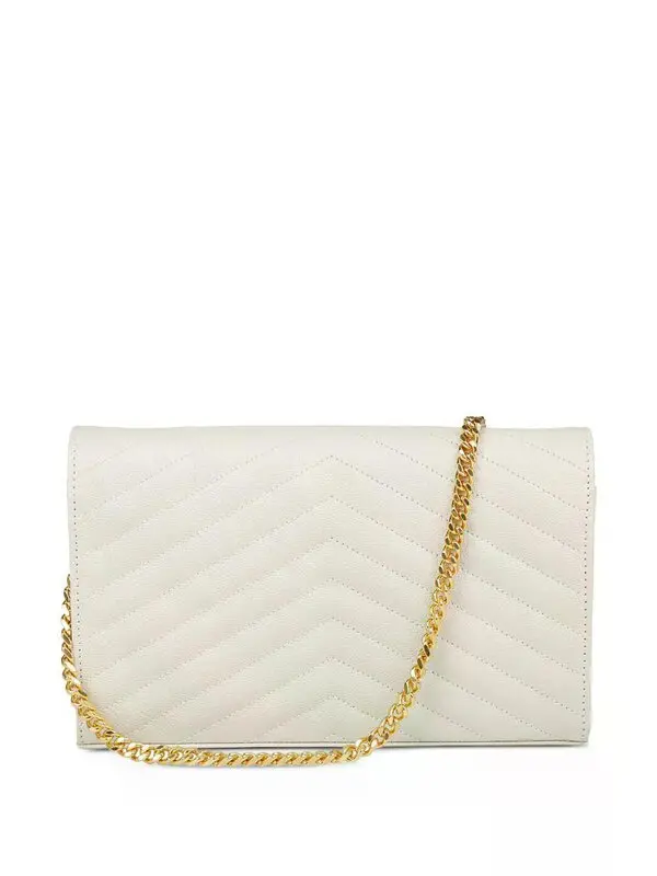 Saint Laurent Cassandre Wallet-on-chain - Neutrals