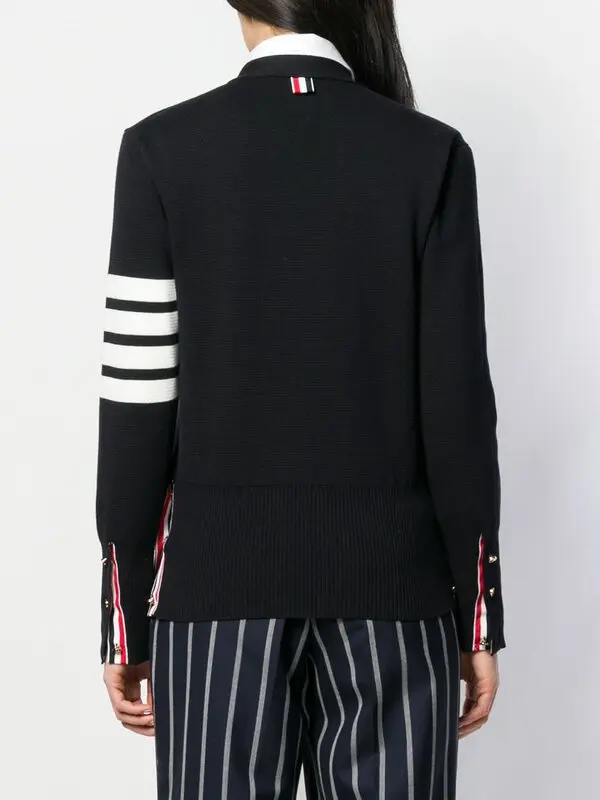 Thom Browne Four-bar Stripe Cardigan - Blue