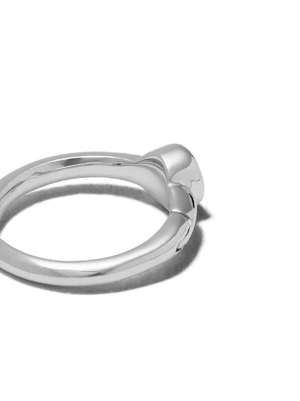 WE BY WHITEBIRD 18kt Diamond Justine Hoop Single Earring - Silver