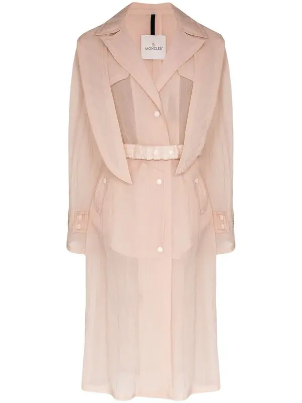 Moncler Perle Giubbotto Sheer Trench Coat