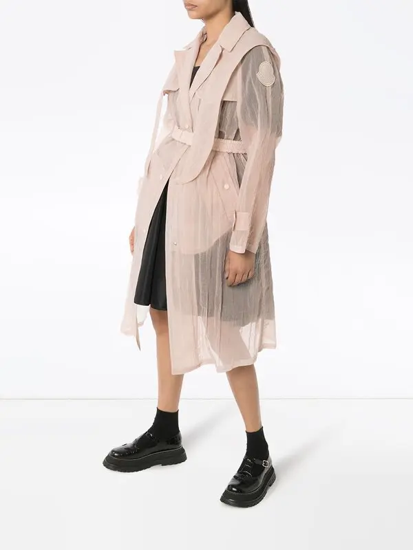 Moncler Perle Giubbotto Sheer Trench Coat